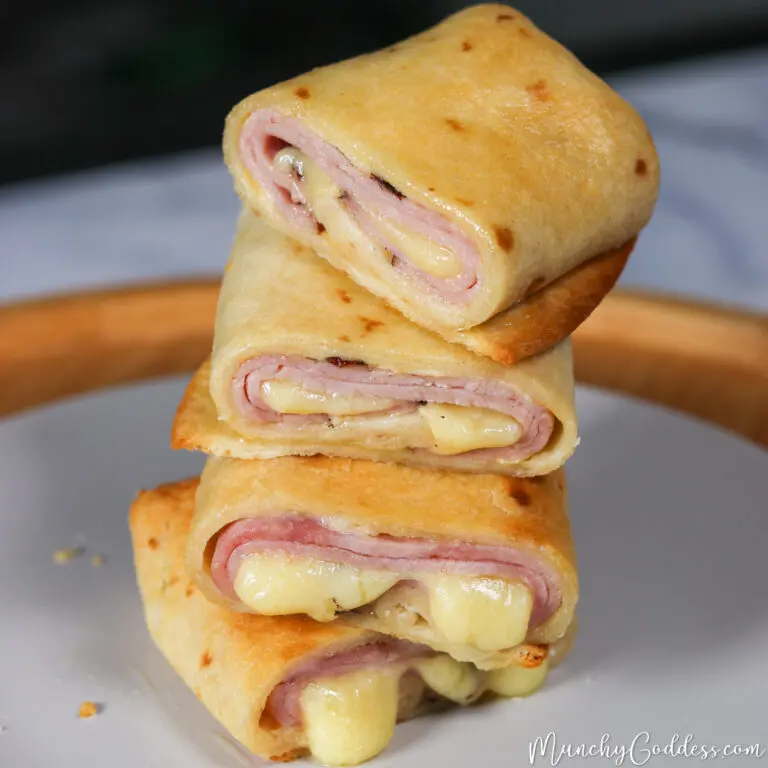 Ham and Cheese Wraps (quick and easy) | Munchy Goddess