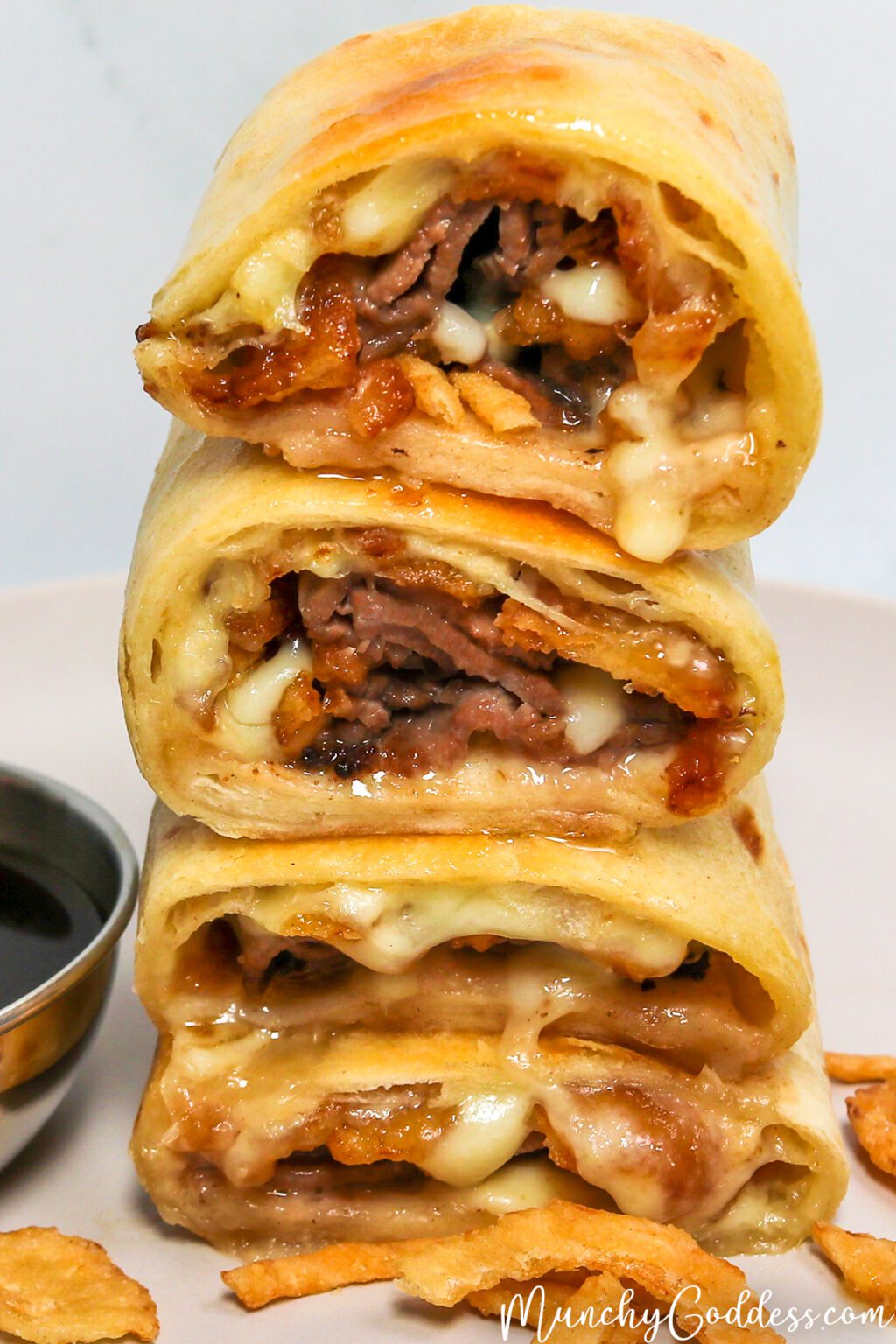 Easy Air Fryer French Dip Wraps Video Munchy Goddess Easy Air Fryer French Dip Wraps Video Munchy Goddess