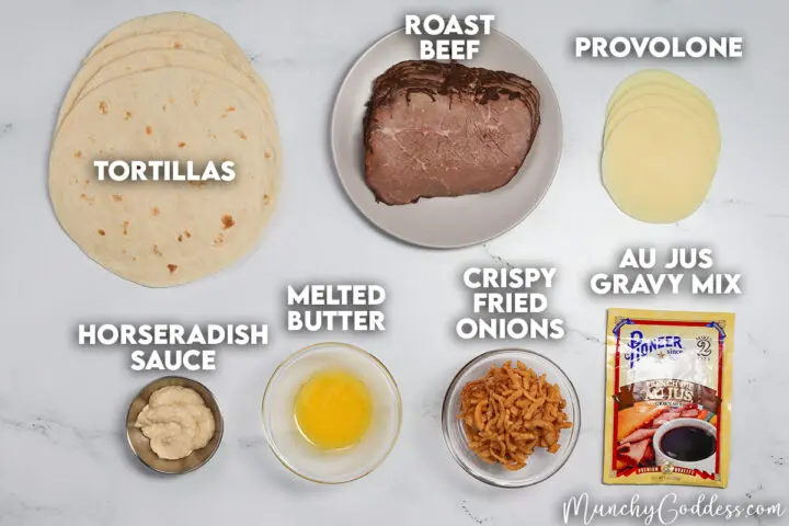 Easy Air Fryer French Dip Wraps + Video | Munchy Goddess